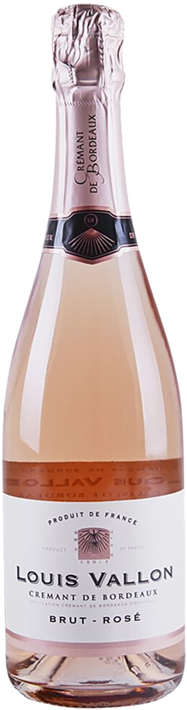 Игристое вино розовое брют Louis Vallon Cremant de Bordeaux AOC Brut ...