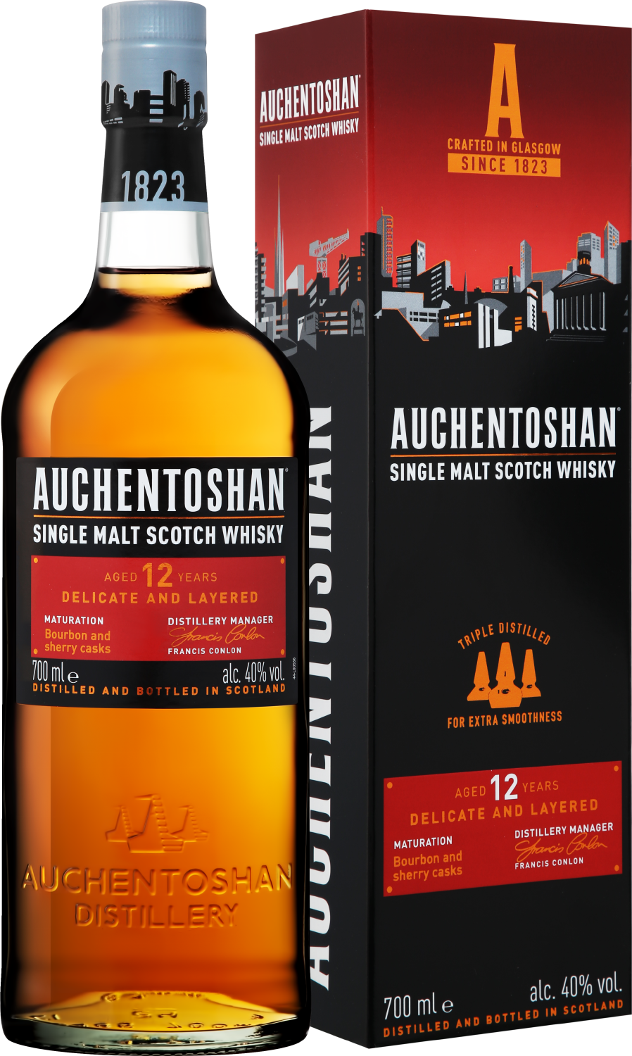 Купить солодовый виски Auchentoshan Single Malt Scotch Whisky 12 y o ...