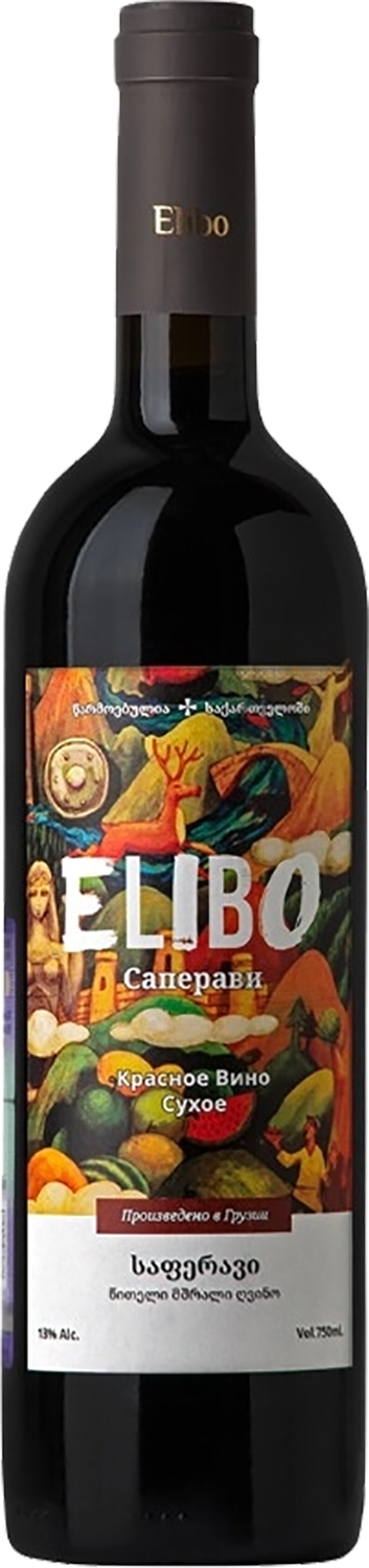 Вино красное сухое Elibo Saperavi 0.75 л (Элибо Саперави), купить в ...