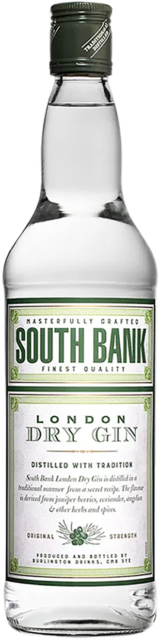 Джин South Bank London Dry Gin 0.7 л (Саут Бэнк Лондон Драй Джин ...