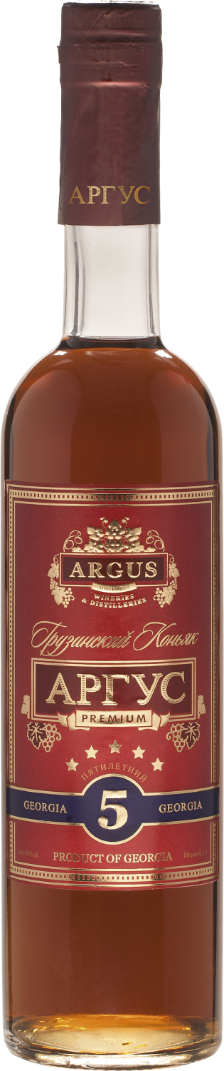 Коньяк Argus 5 Y.O. 0.5 л (Аргус 5 Лет), купить в магазине в Москве ...