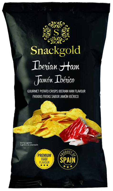 Продукты питания Snackgold Jamon Iberico Potato Chips 125г (Снэкголд ...